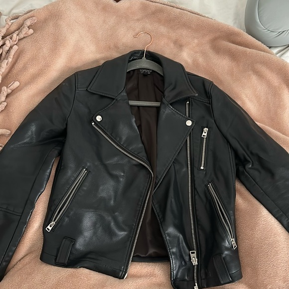 Topshop | Jackets & Coats | Topshop Leather Jacket | Poshmark
